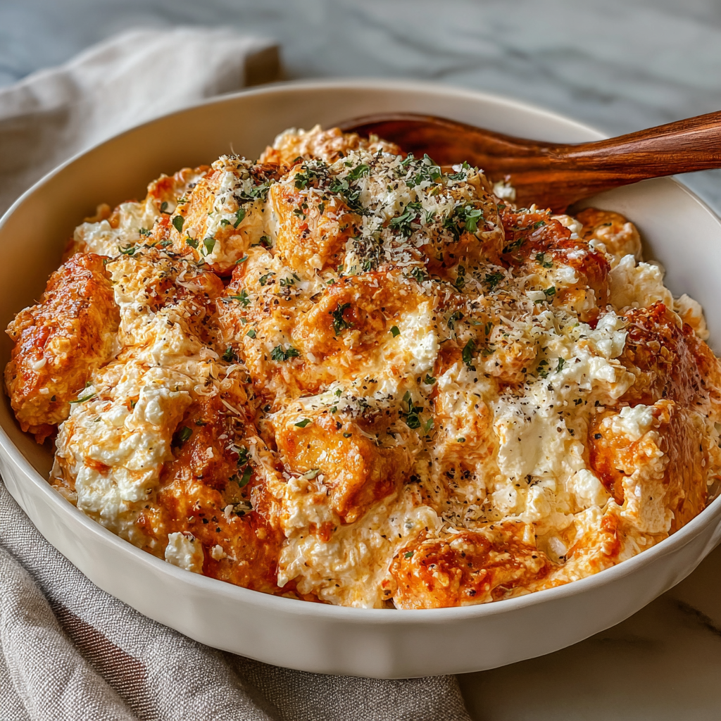 Cottage Cheese Chicken Parm Bowl - Protein-Packed Comfort Meal